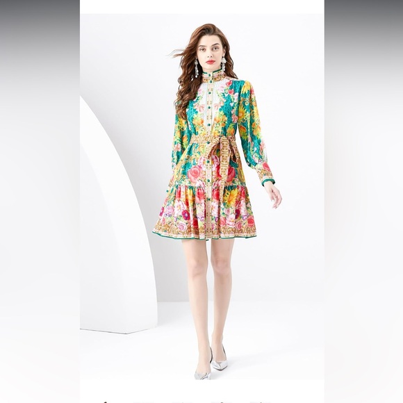 Dresses | Nwot Floral Multicolor Dress | Poshmark